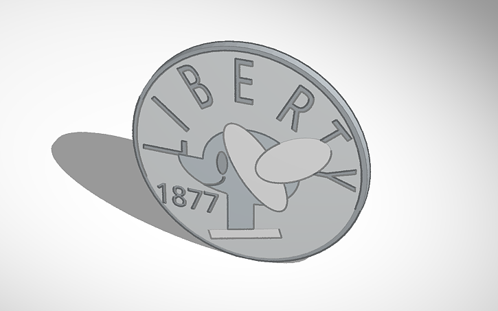 3D design Scrooge McDuck's Number One Dime | Tinkercad 3D design Scrooge McDuck's Number One Dime | Tinkercad
