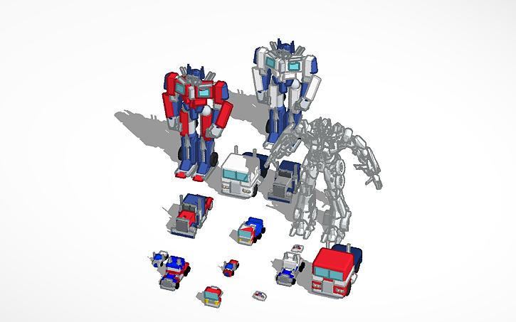 3D design optimus prime + ultra magnus transformers - Tinkercad