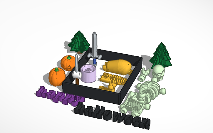 3D design Happy Halloween | Tinkercad