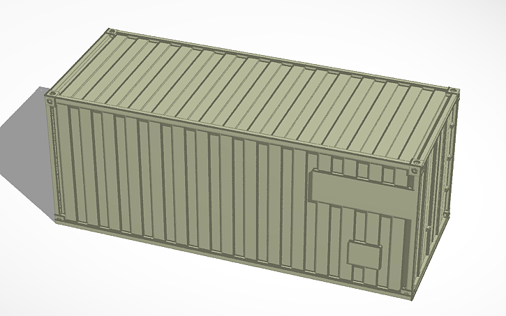 3d Design Shipping Container 20ft N 1 160 Tinkercad
