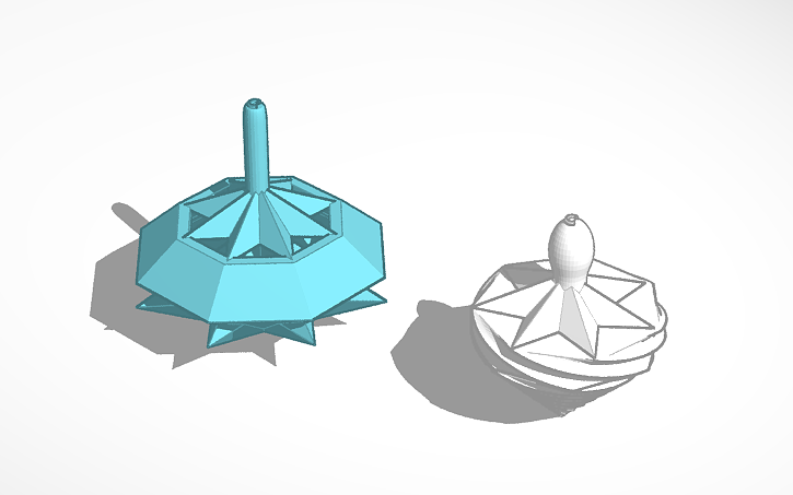3D design whacko spinning tops - Tinkercad