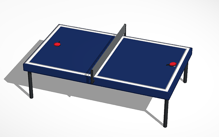 3d Design Ping Pong Table Tinkercad 8303