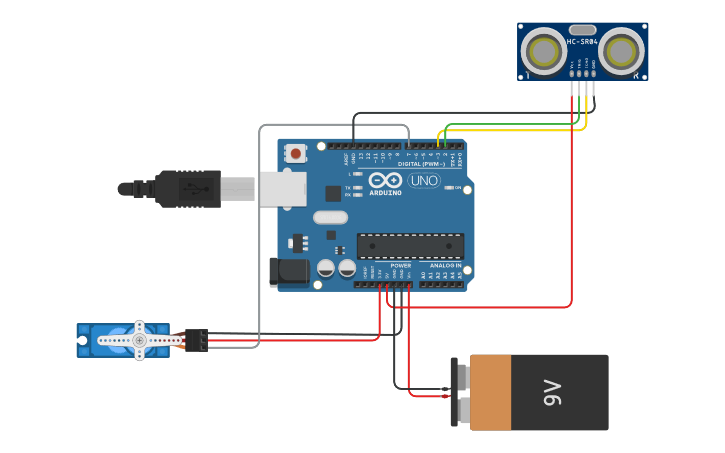Circuit design Trashbin - Tinkercad