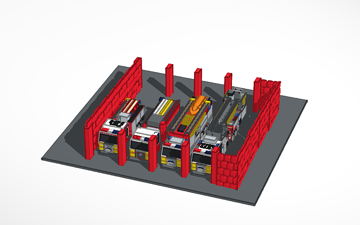 3D design fire truck - Tinkercad