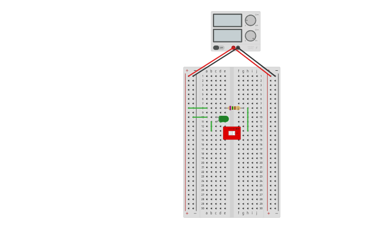 Circuit design LED Circuit - Tinkercad