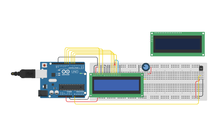 Circuit design Arduino Temperature LCD | Tinkercad