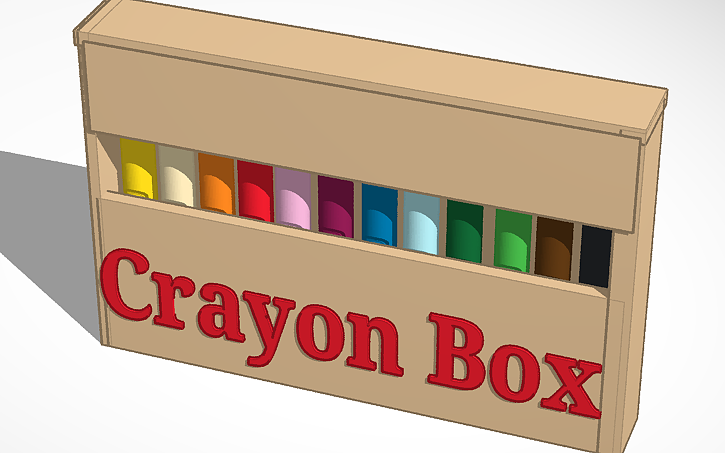 3D design Crayon Box - Tinkercad