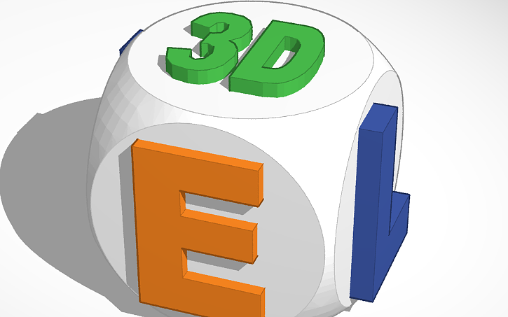 3D design EL dice - Tinkercad