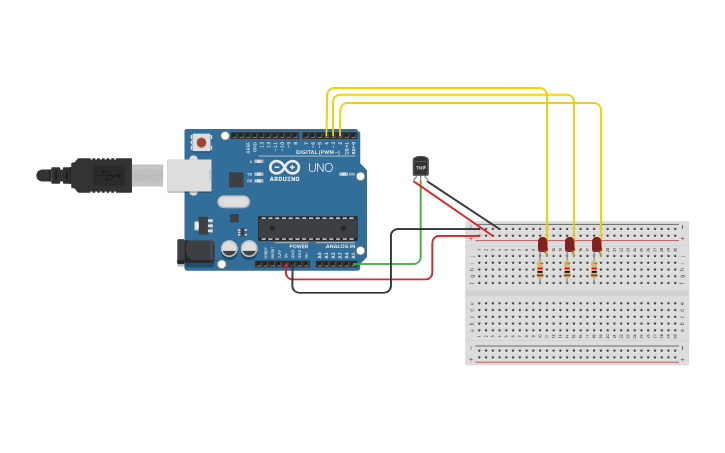 Circuit design Temperature - Tinkercad
