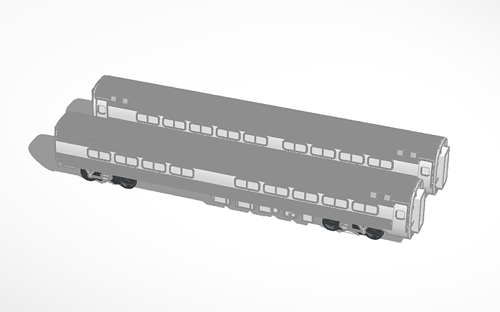 3D design Improved Amfleet Coach - Tinkercad