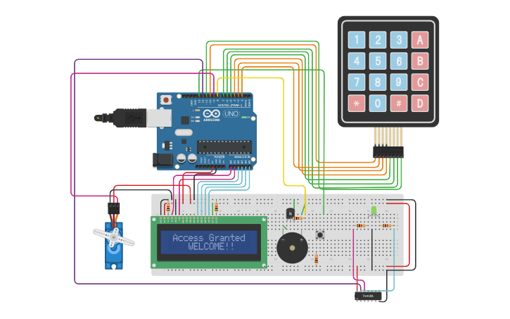 Circuit Design Digital Door Lock New Tinkercad