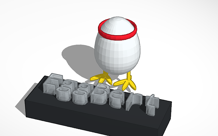 3D design EggBert - Tinkercad