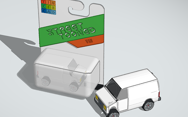 3D design Street tooned van - Tinkercad