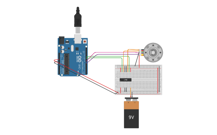 Circuit Design Encoder Motor Tinkercad