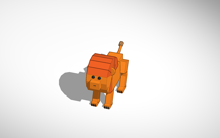 3D design lion - Tinkercad