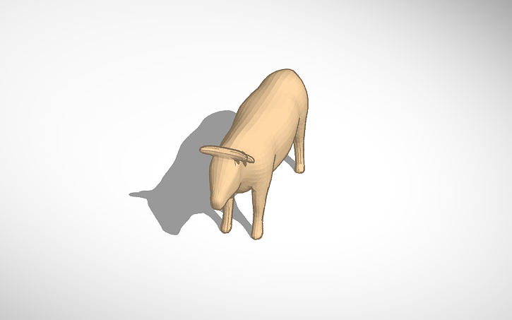 3D design cow - Tinkercad