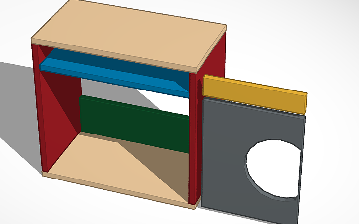 3D design guitar's acoustic box | Tinkercad