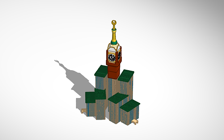 3D design Abraj Al Bait Clock Tower - Tinkercad