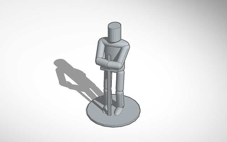 3D design Simple Knight Figure - Tinkercad