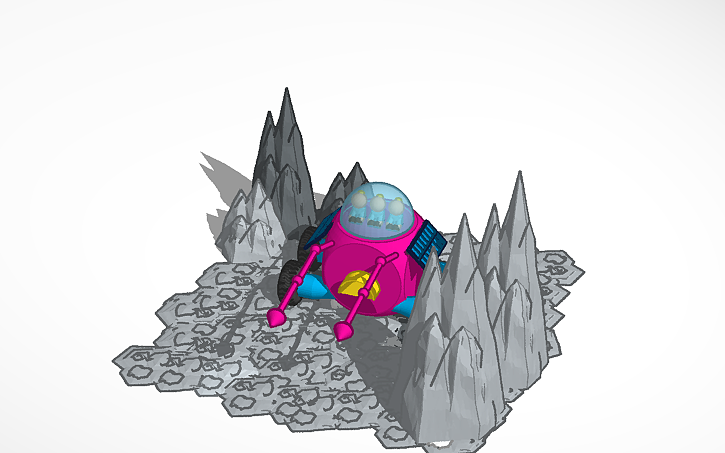 3D design Magenta dice - Tinkercad