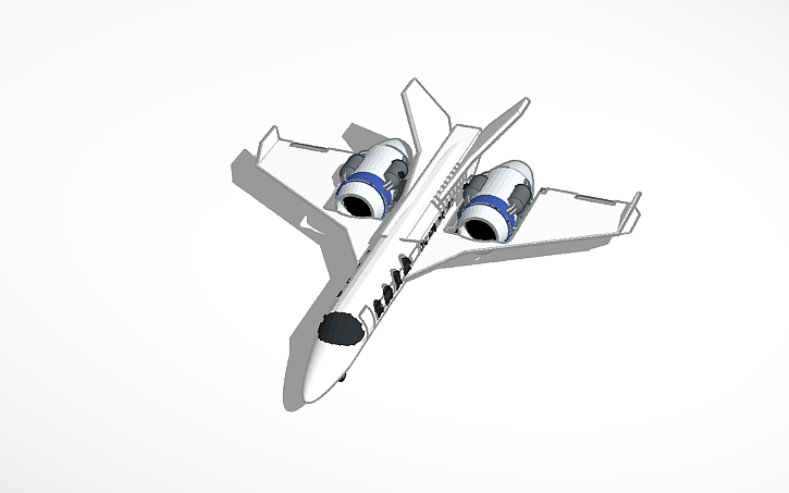 3D design VT0L Private Jet Concept - Tinkercad