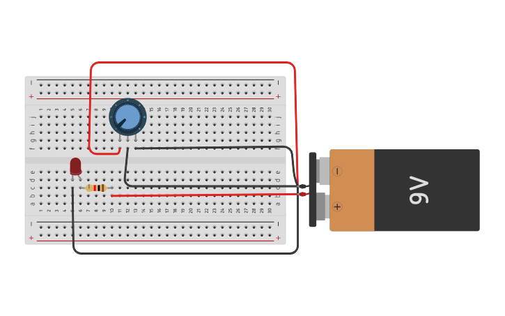 Circuit Design Potentiometer And Led Tinkercad