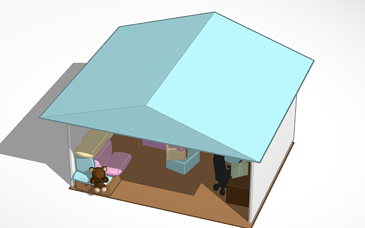 3D design cute room - Tinkercad