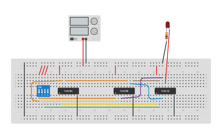 Circuit Design 1st Using Basic Gates Tinkercad