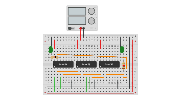 Circuit design Automatic Traffic Signal - Tinkercad
