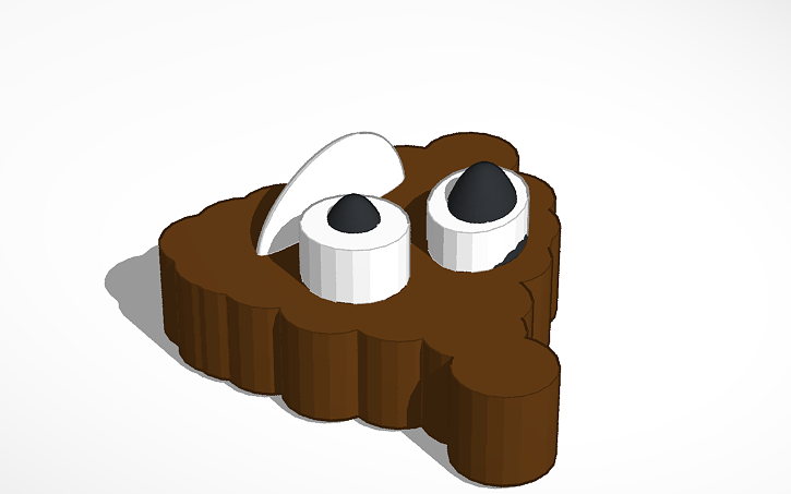 3D design Poop emoji - Tinkercad