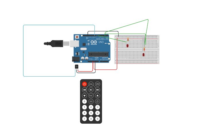 Circuit design IR Remote - Tinkercad