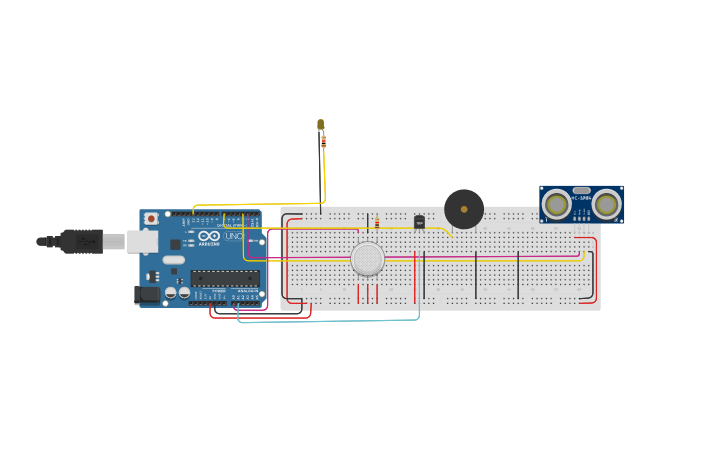 Circuit design 201002501 - Smart home security using Arduino | Tinkercad