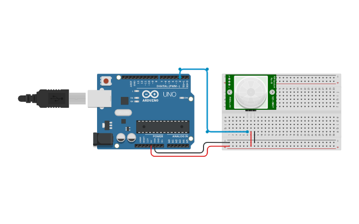 Circuit design IoT Presence - Tinkercad
