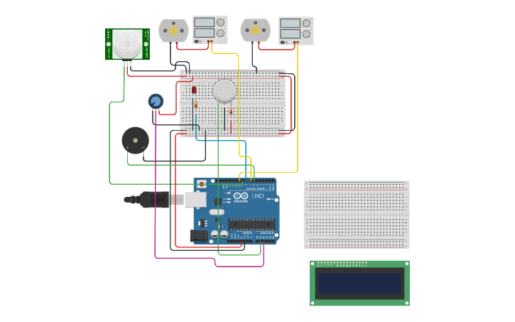 Circuit design Smart Farming System - Tinkercad