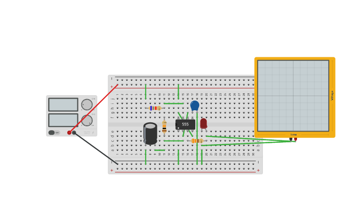 Circuit design Benjamin Lillo astable | Tinkercad