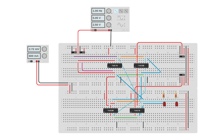 Circuit design Master slave JK Flip Flop - Tinkercad Circuit design Master slave JK Flip Flop - Tinkercad
