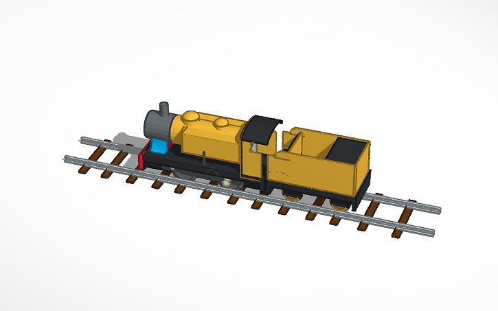 3D design 0-4-0 industrial steam engine - Tinkercad