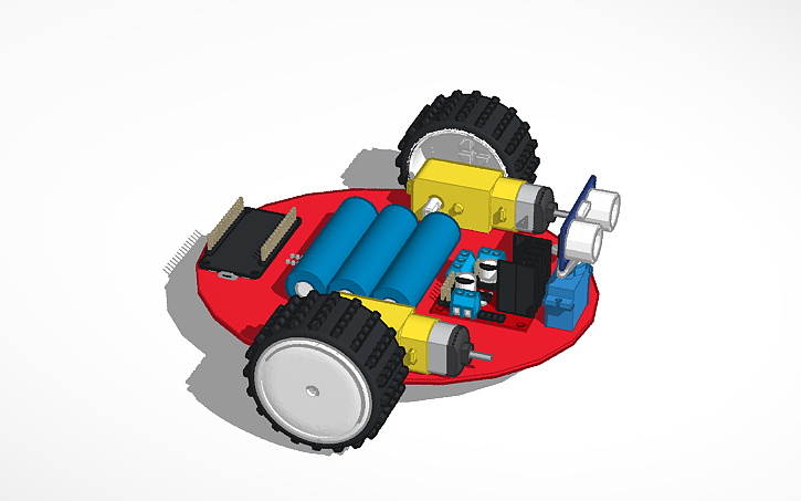 3d Design Ultrasonic Vehicle Tinkercad
