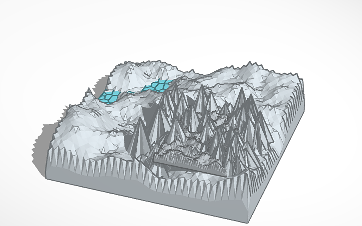 3D design Terrain - Tinkercad