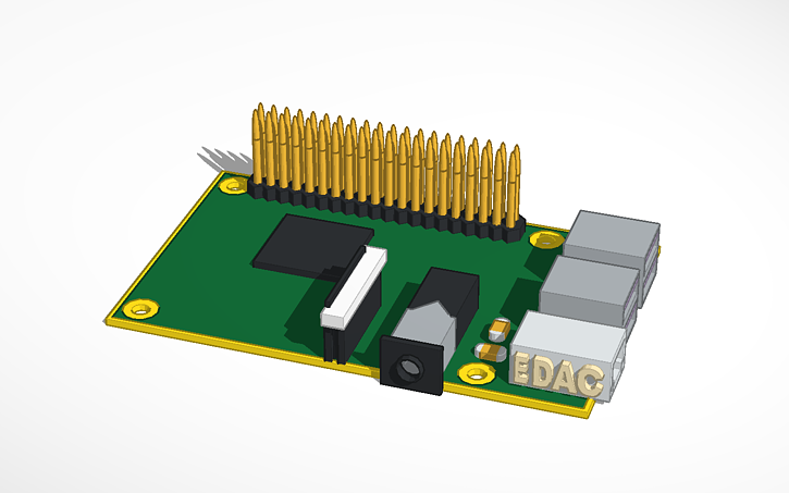 3D design raspberry - Tinkercad