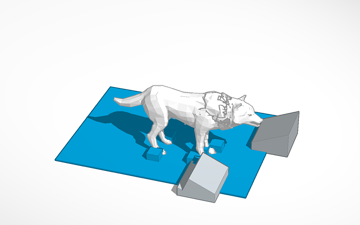 3D design Wolf by water | Tinkercad