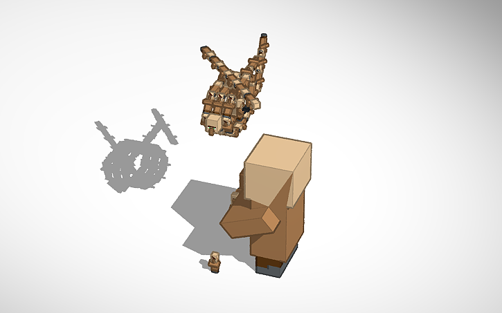 3D design Villager helicopter 3.0 and a villager police cars villager ...