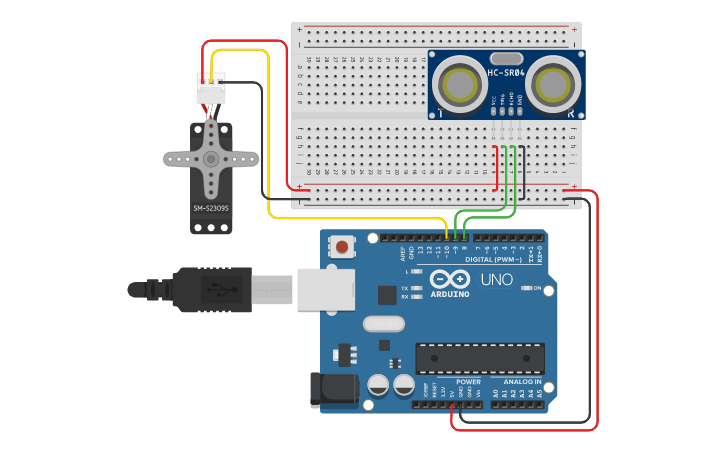 Circuit Design Automatic Alcohol Dispenser Tinkercad