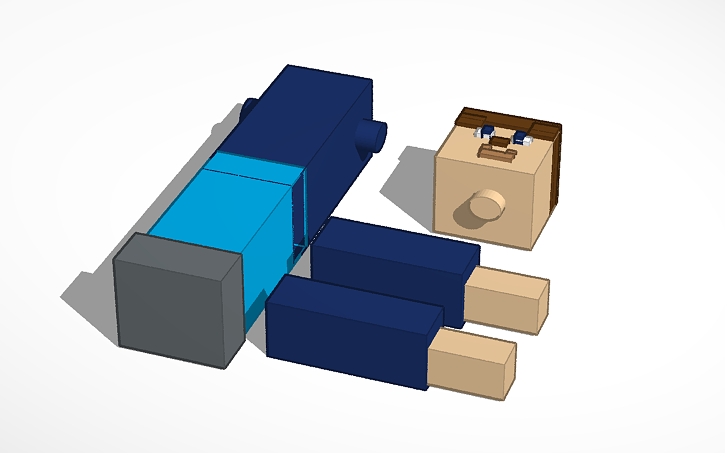 3D design Minecraft Steve - Tinkercad