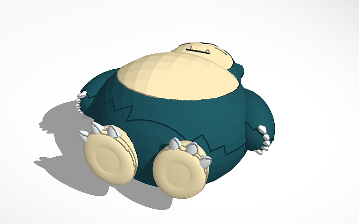 3D design Snorlax - Tinkercad