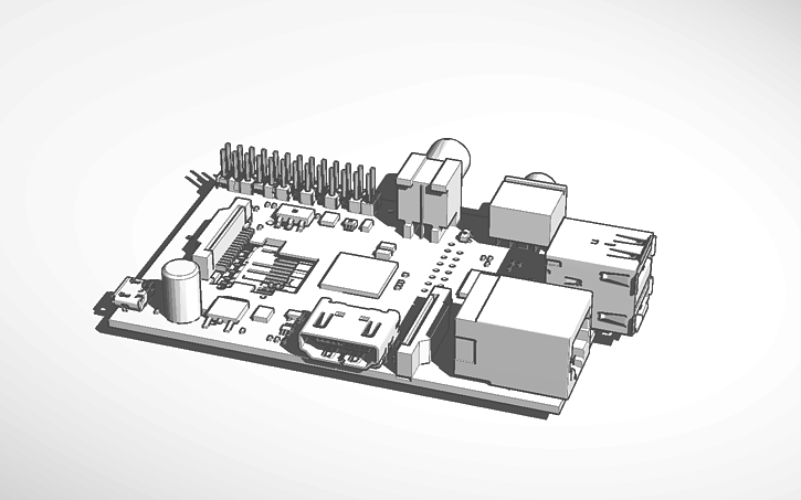 3D design Copy of Raspberry Pi | Tinkercad