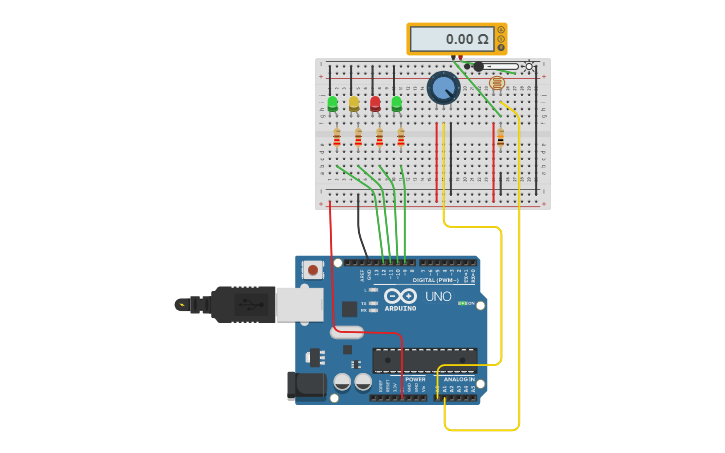 Circuit design Light Sensor - Tinkercad