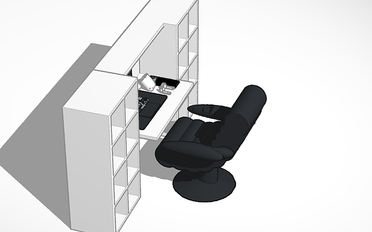 3D design My desk at home - Tinkercad