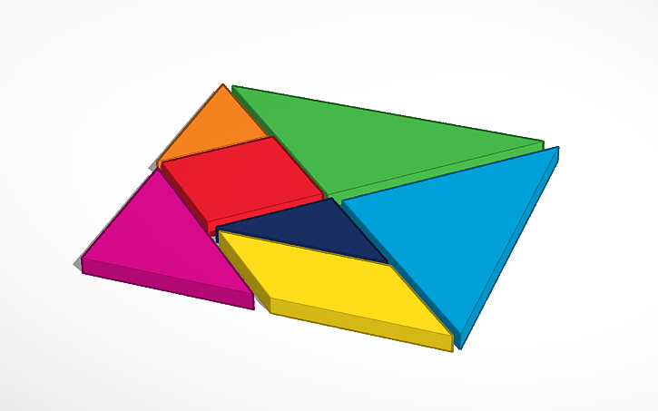 3D design TANGRAM - Tinkercad