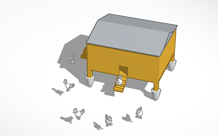 3D design Chicken Coop - Tinkercad
